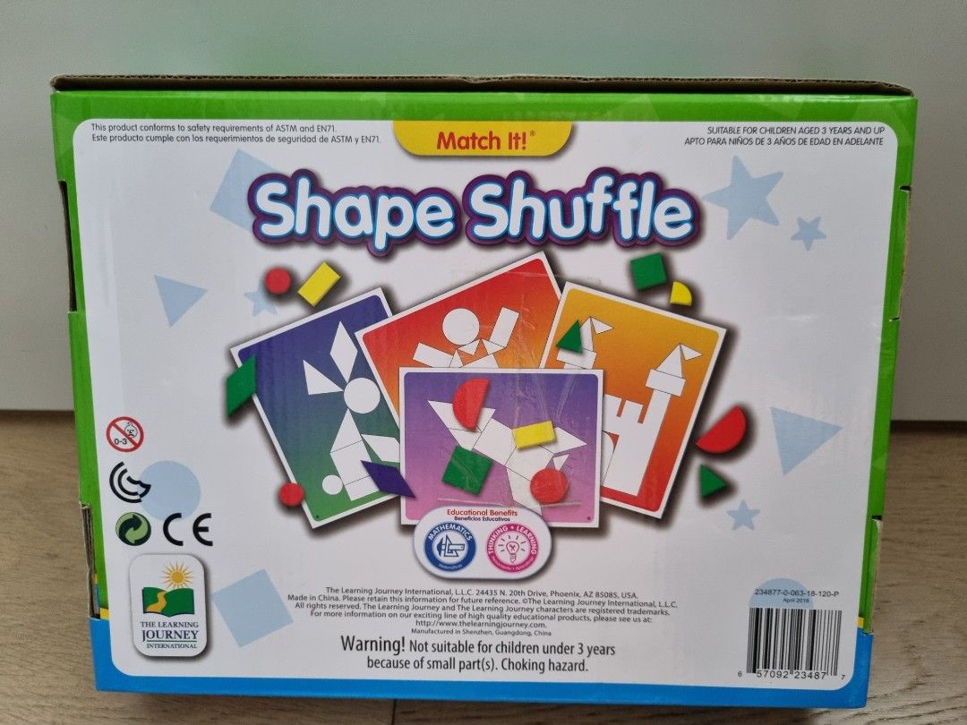 Shape Shuffle Learning Game, Hobbies & Toys, Toys & Games on Carousell