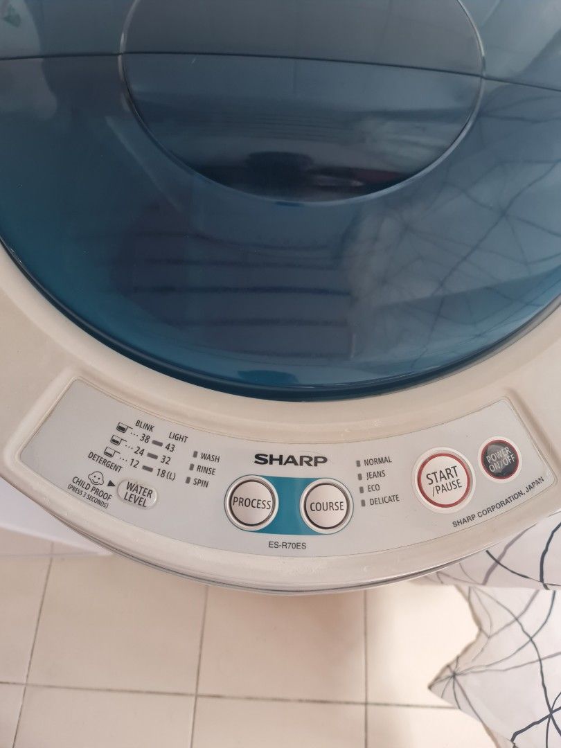 SHARP ES-R70ES top load 7kg washing machine, TV & Home Appliances ...