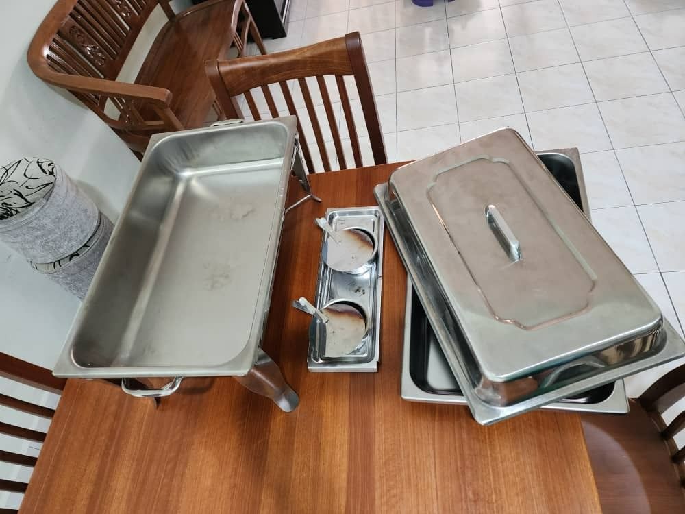 Stainless steel full size chafing dish, Furniture & Home Living ...