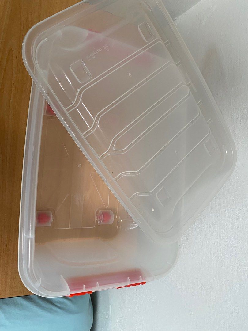 Strong plastic container with wheels for sale, Furniture & Home Living ...