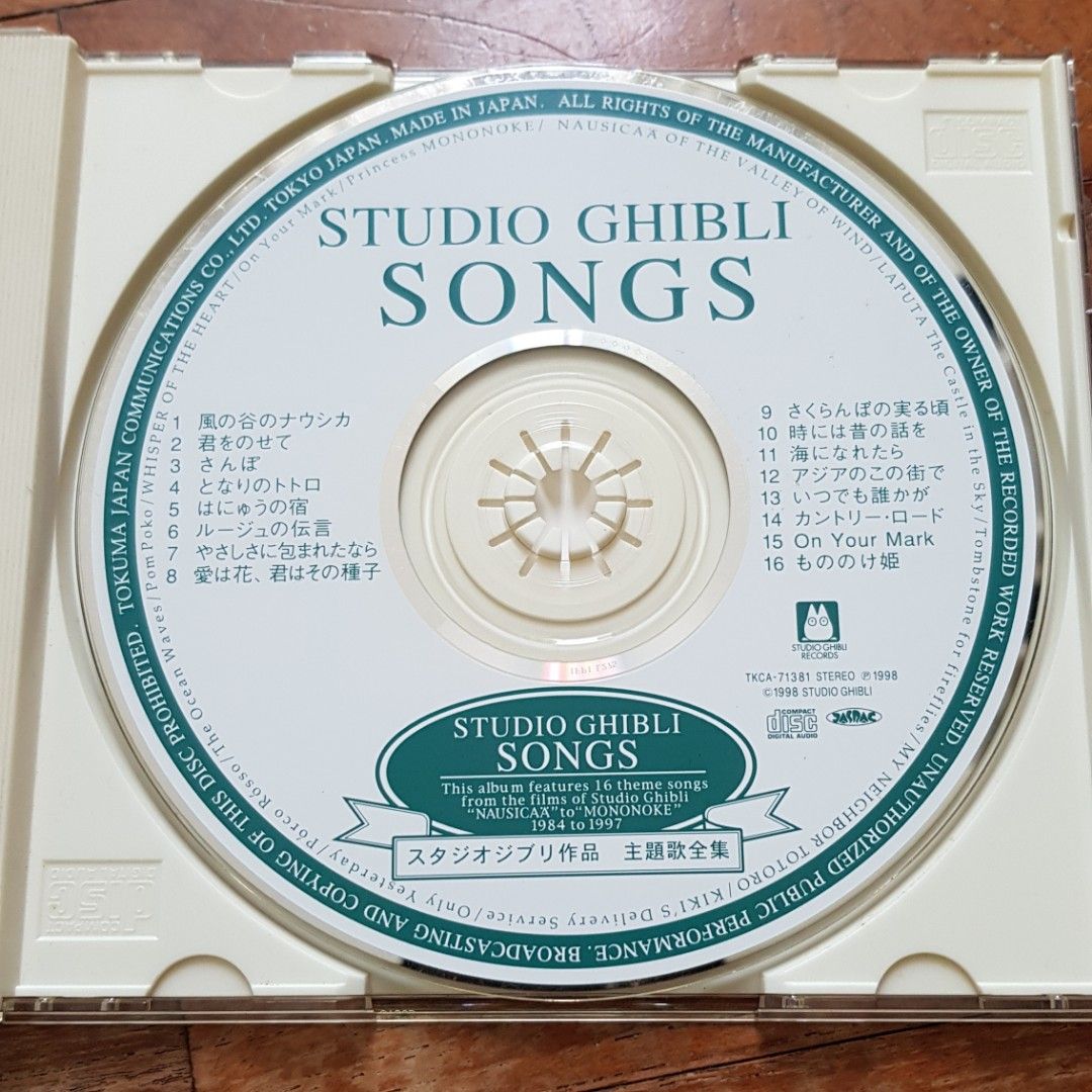 Studio Ghibli Songs, Hobbies & Toys, Music & Media, CDs & DVDs on Carousell