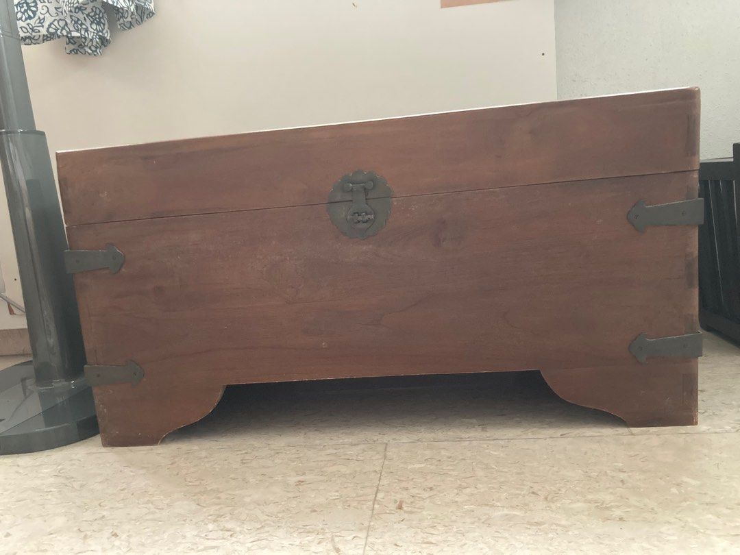 Teak wood chest box, Furniture & Home Living, Furniture, Shelves ...