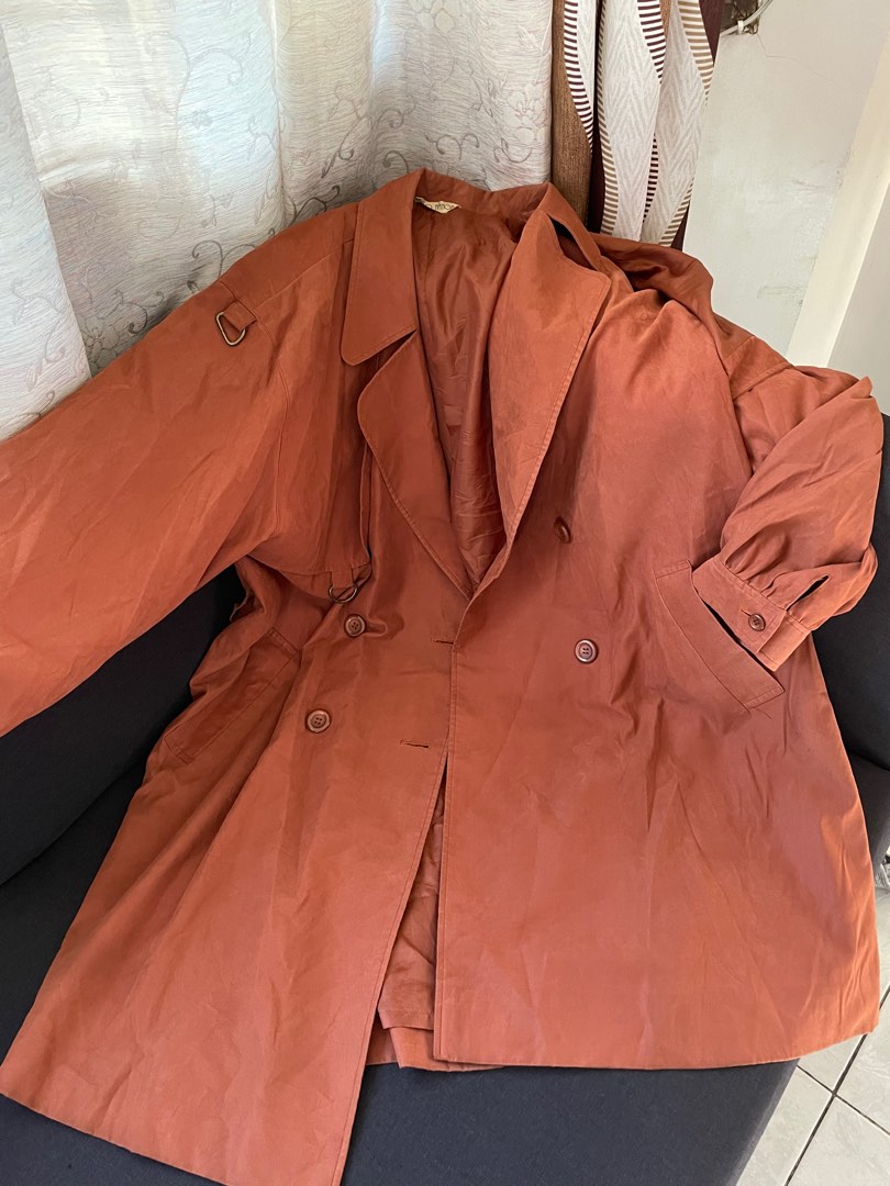Terracotta trenchcoat, Women's Fashion, Coats, Jackets and Outerwear on ...