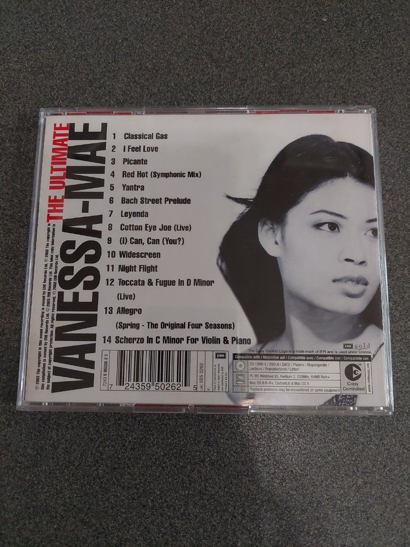 The Ultimate- by Vanessa Mae CD, 興趣及遊戲, 音樂、樂器 & 配件, 音樂與媒體 - CD 及 DVD ...