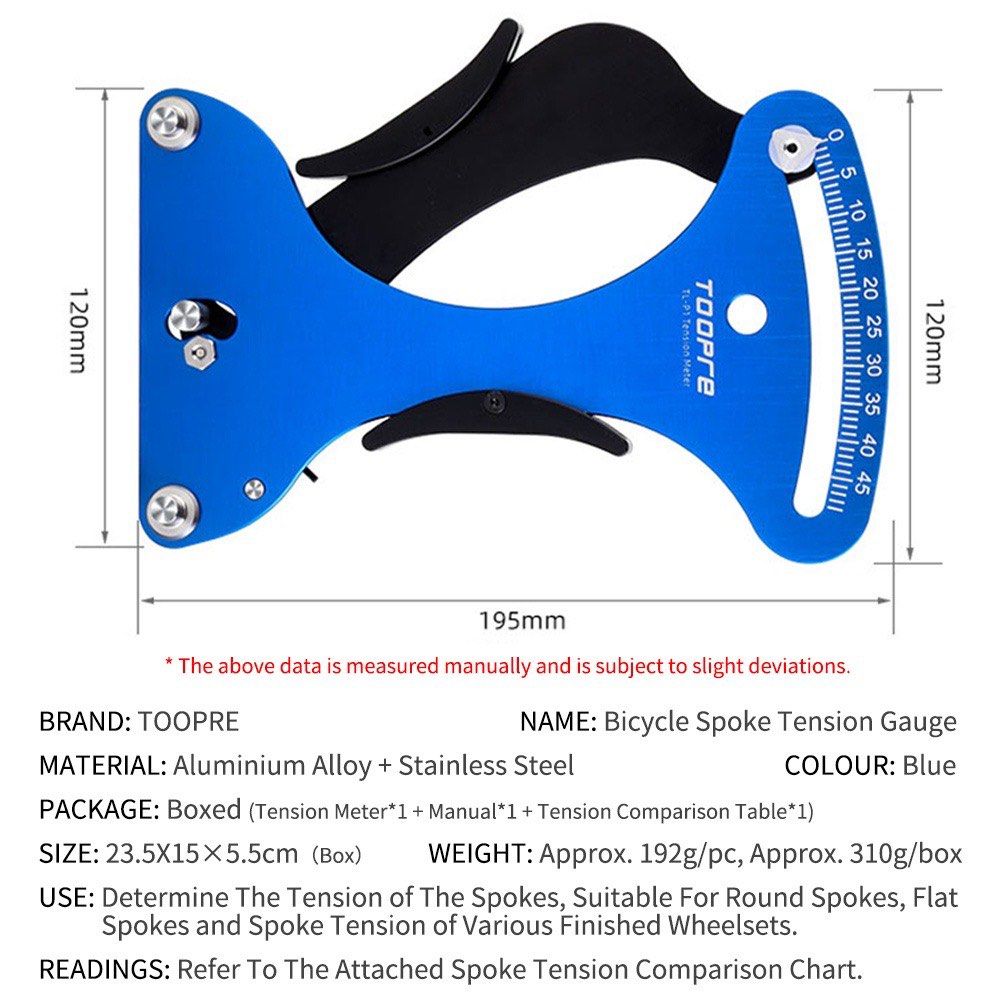 TOOPRE CNC Bicycle Tool Spoke Tension Meter For MTB Road Bike Wheel ...