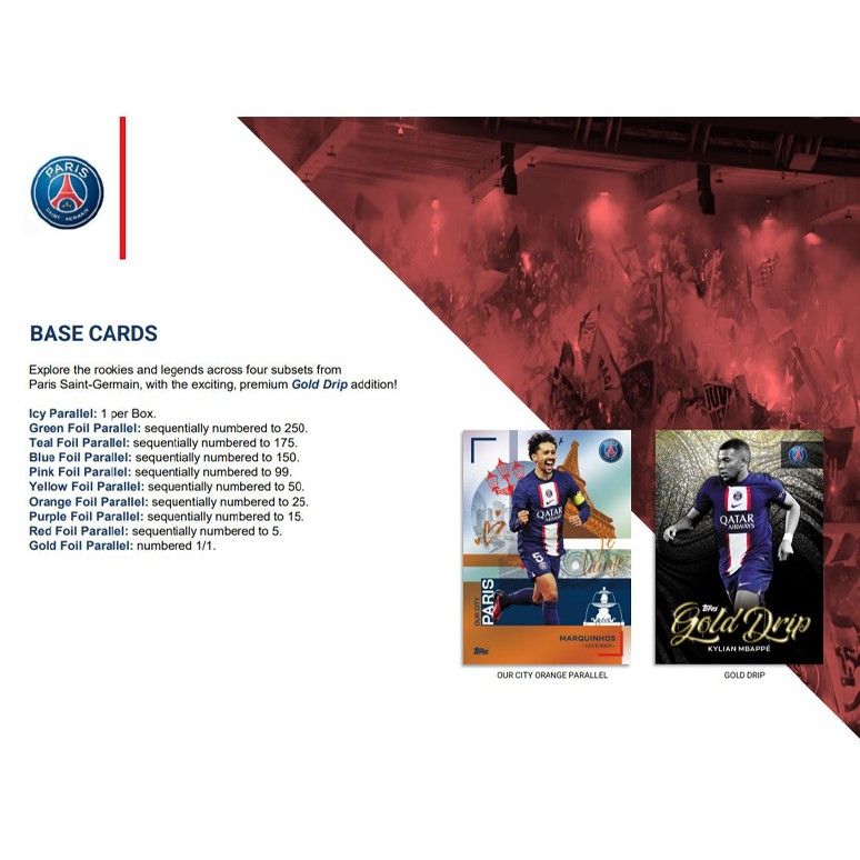 Topps 2022-23 Paris Saint Germain Team Set Sealed Box (Preorde ...