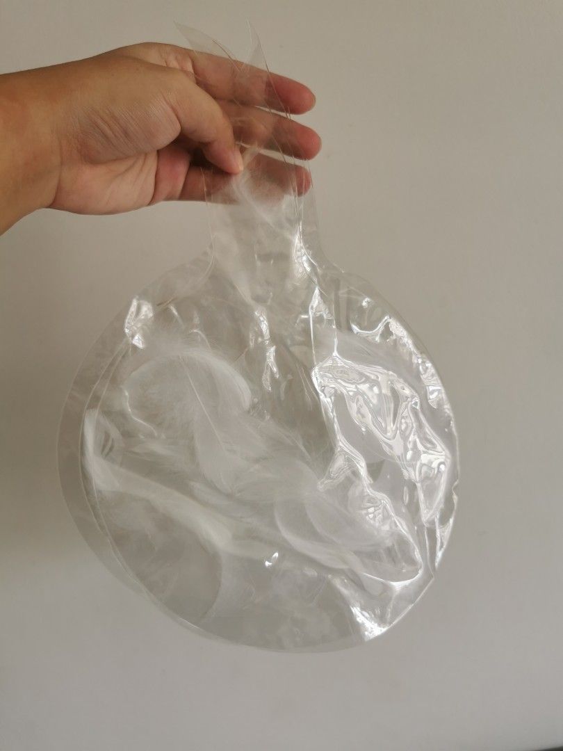 Transparent balloon with white feather 18 inch, Hobbies & Toys ...