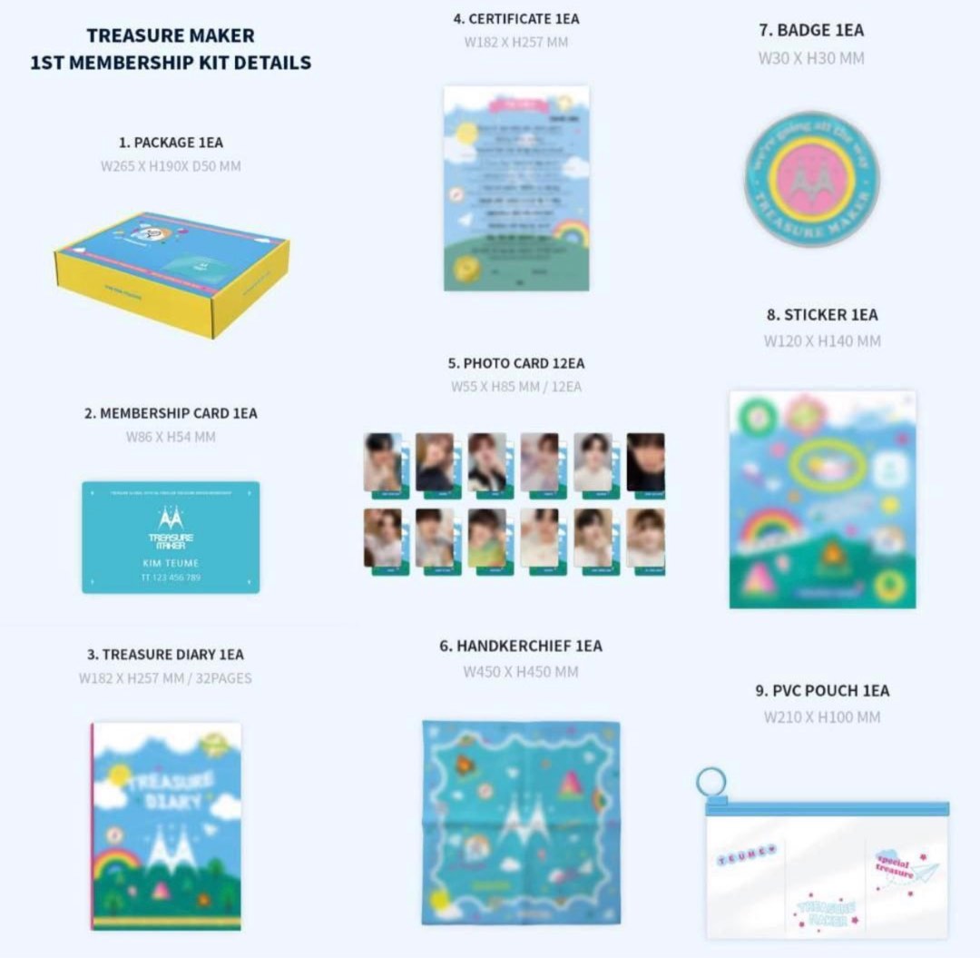 TREASURE MAKER 1ST MEMBERSHIP KIT, Hobbies & Toys, Collectibles & Memorabilia, K-Wave on Carousell