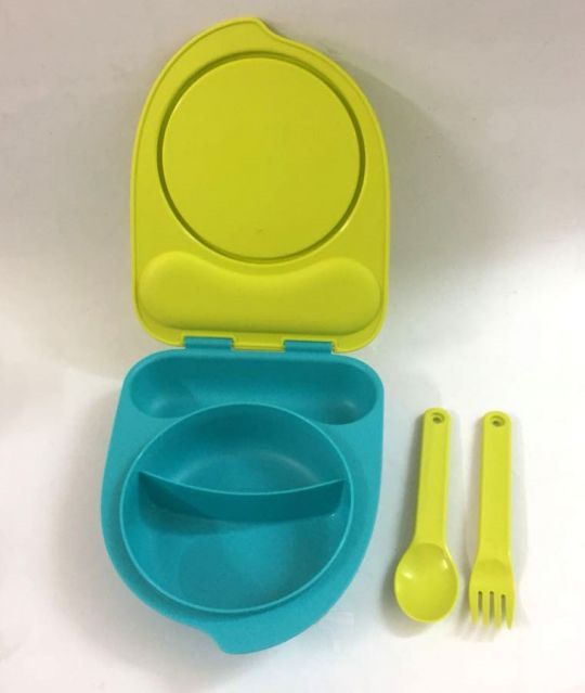 Tupperware Duo lunch box set/ lunchbox/ both with cutlery set/ school ...
