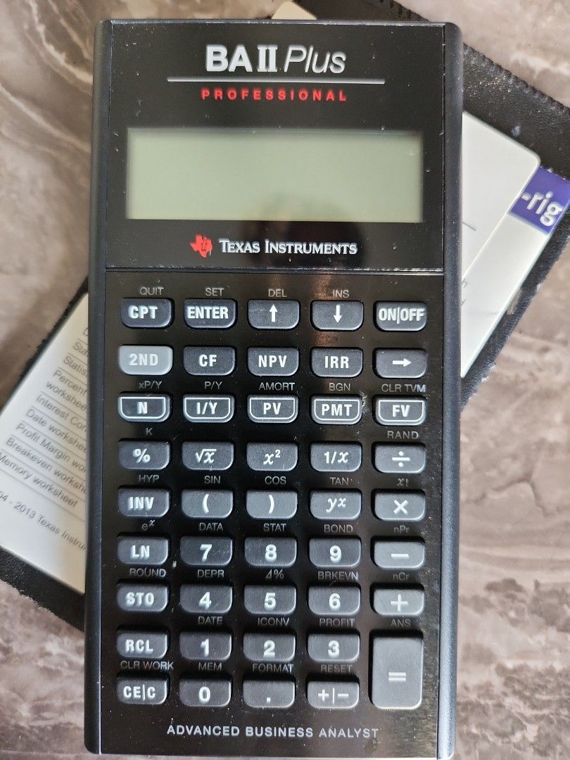 Used BA II Plus Professional Financial Calculator for sale, Computers ...