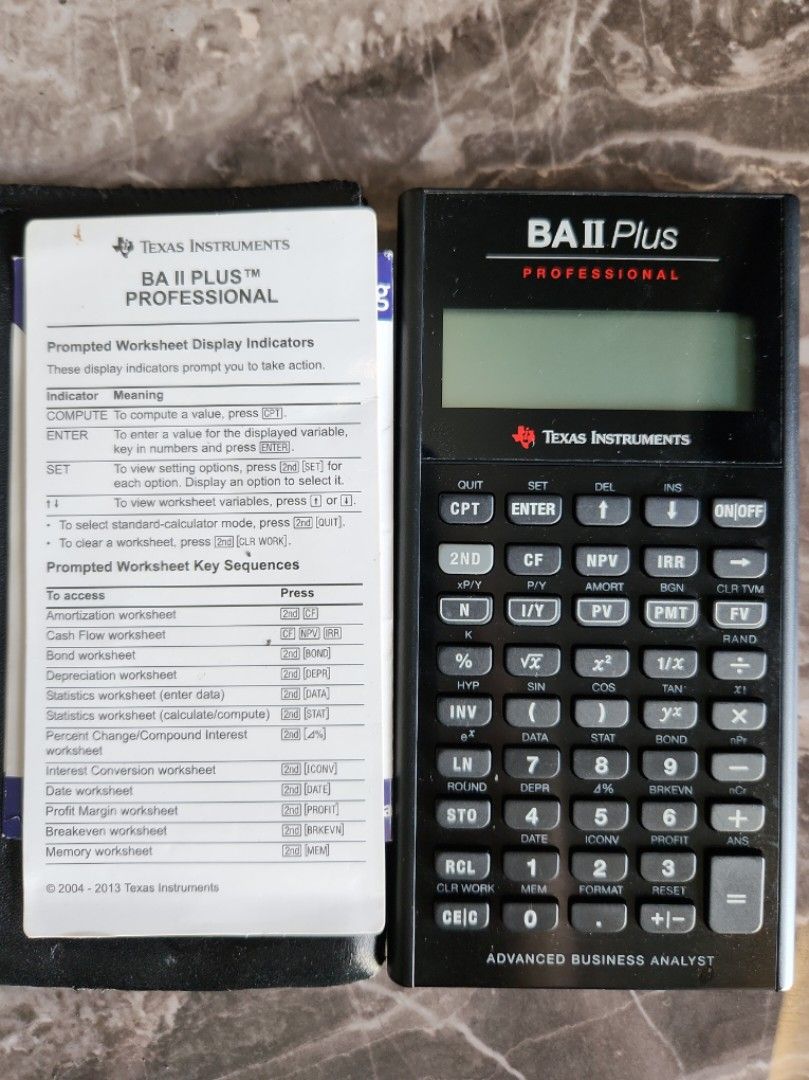 Used BA II Plus Professional Financial Calculator for sale, Computers ...