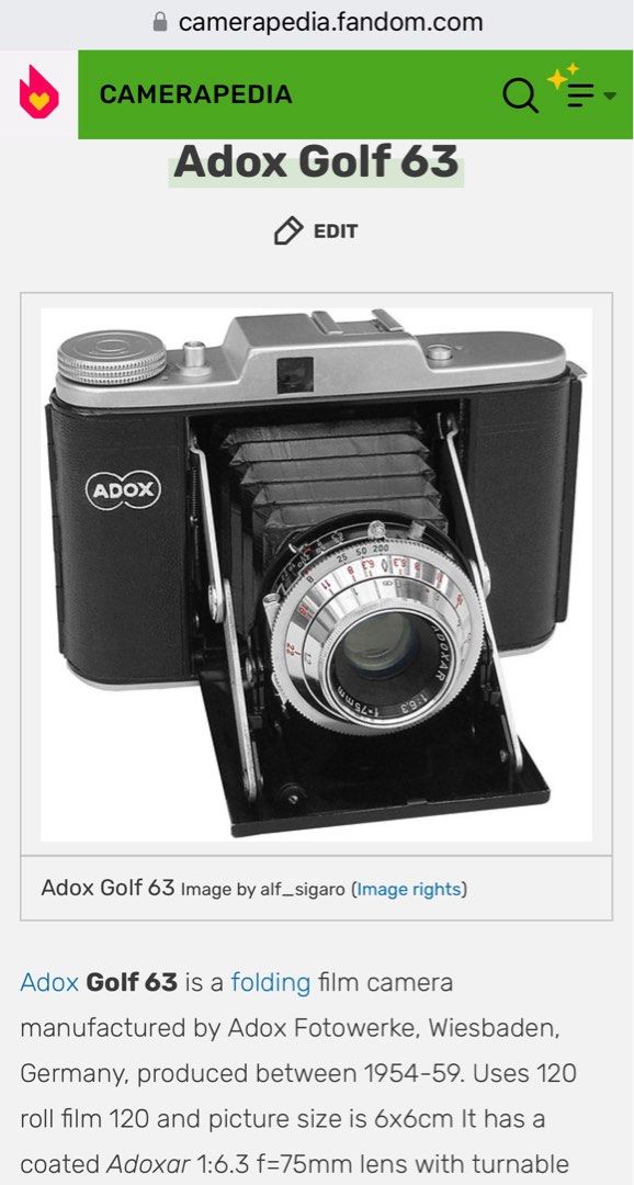 Vintage Camera - Folding Camera - Adox Camera, Photography, Cameras on ...