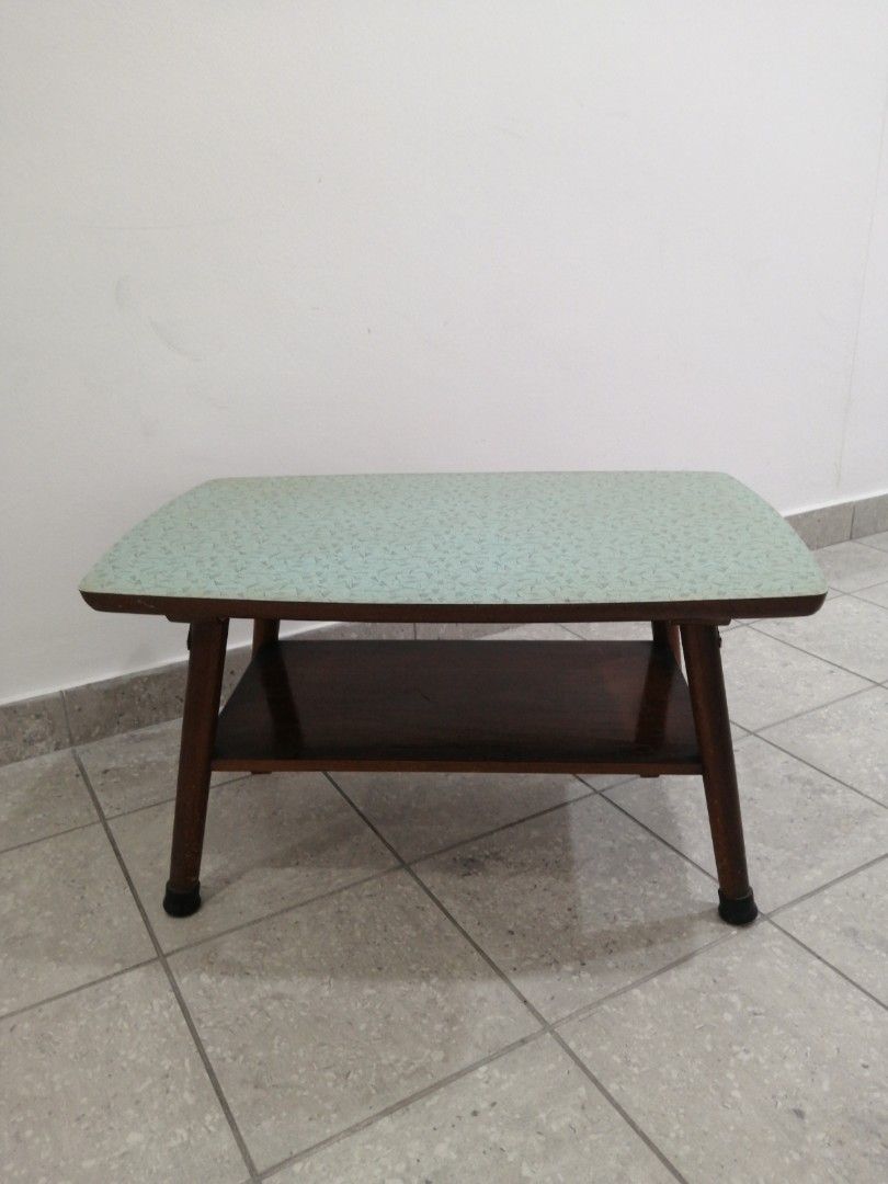 Vintage Coffee Table Formica Top Turquoise, Furniture & Home Living ...