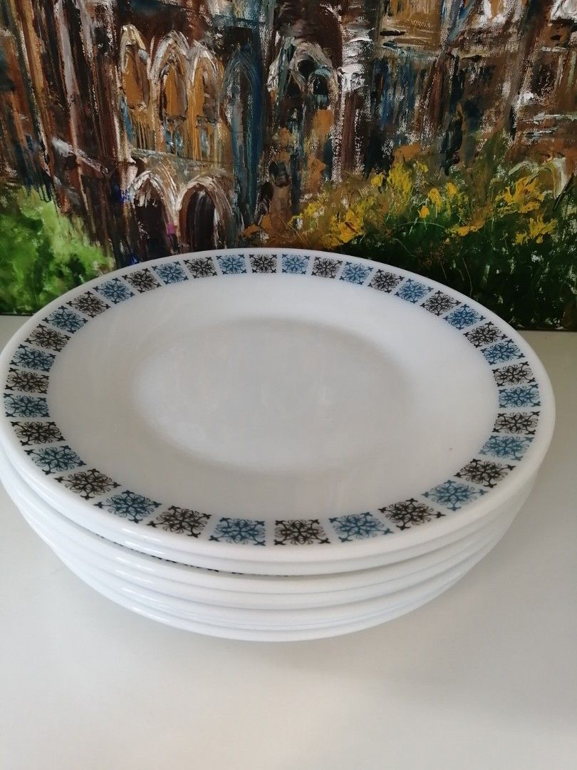 Vintage Jaj Pyrex Chelsea Pattern Dinner Plates Set of 10, Hobbies ...