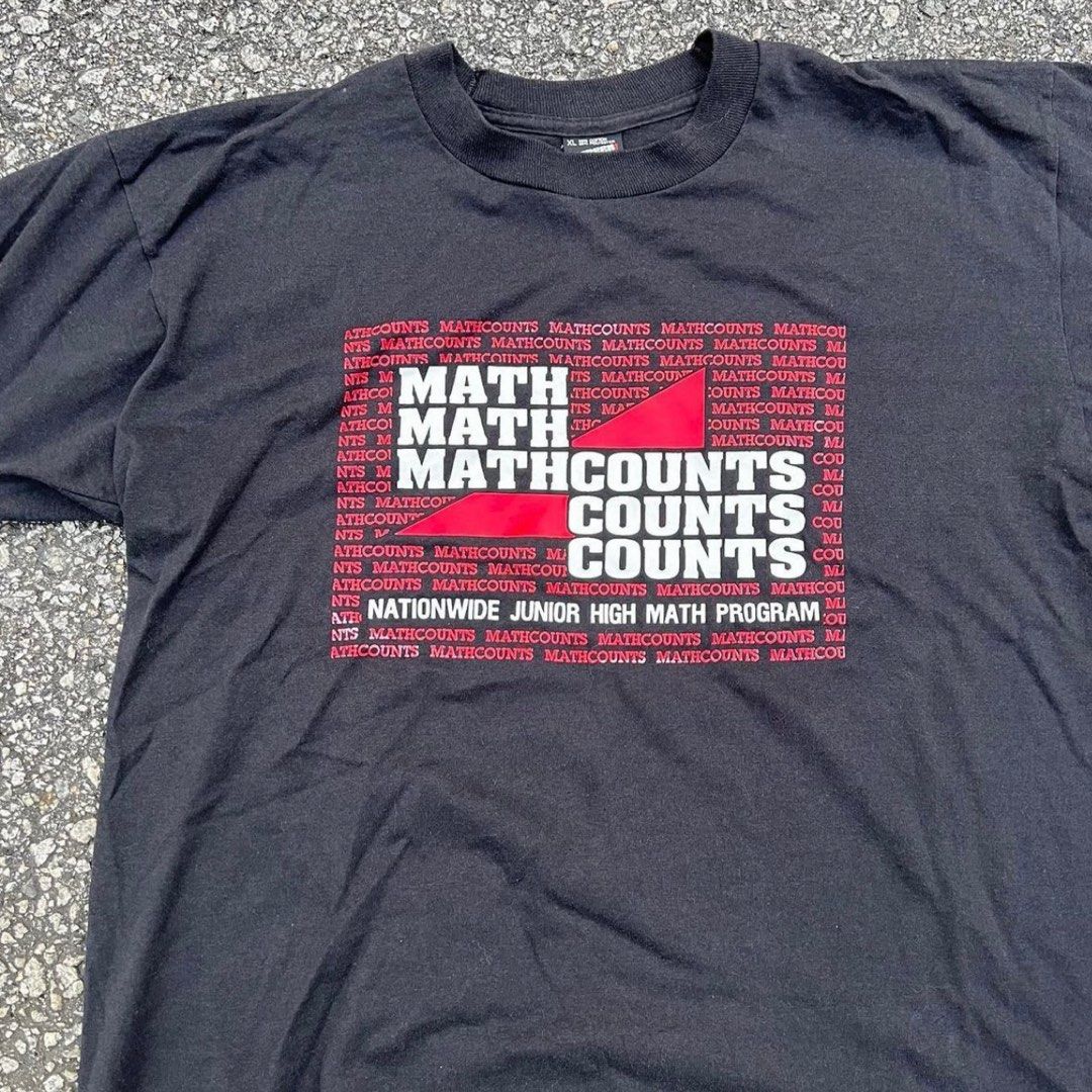 Vintage Math Counts Tee, Men's Fashion, Tops & Sets, Tshirts & Polo ...