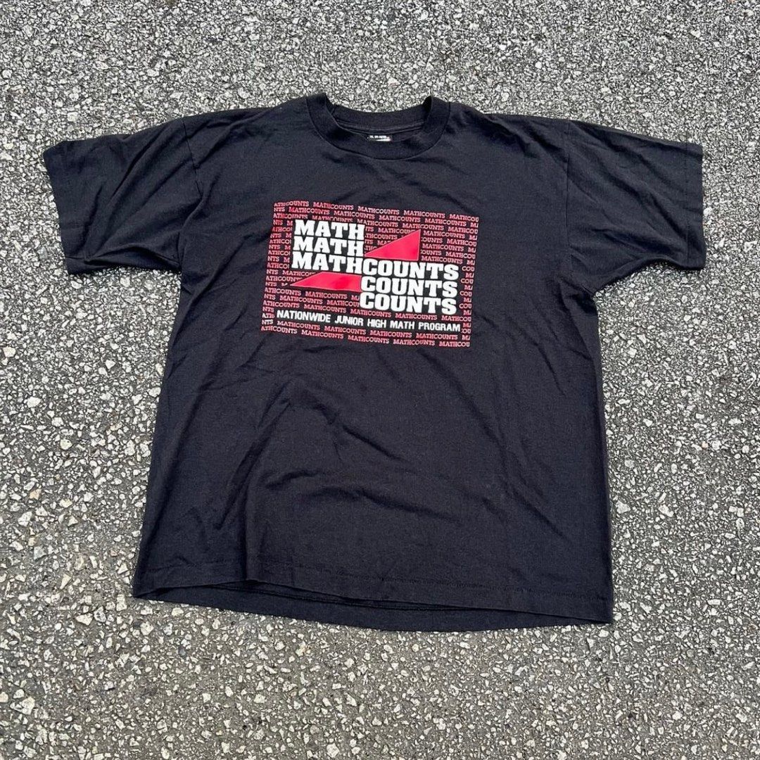 Vintage Math Counts Tee, Men's Fashion, Tops & Sets, Tshirts & Polo ...