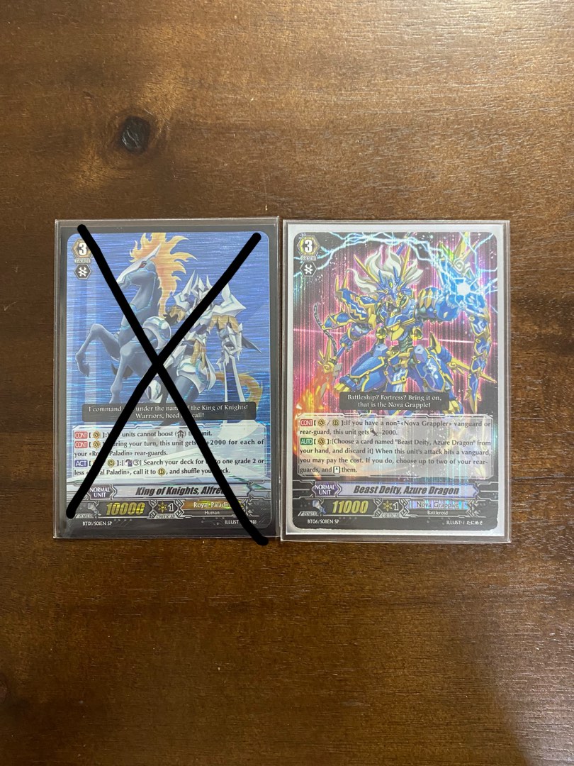 Vintage SP Cardfight Vanguard King of Knights, Alfred, Beast Deity, Azure Dragon Nova Grappler ...