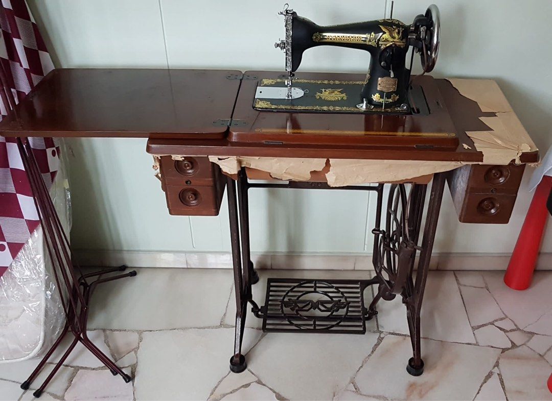 Vintage Standard Brand Sewing Machine, Furniture & Home Living, Home ...