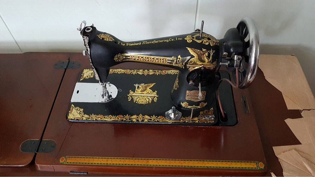 Vintage Standard Brand Sewing Machine, Furniture & Home Living, Home ...