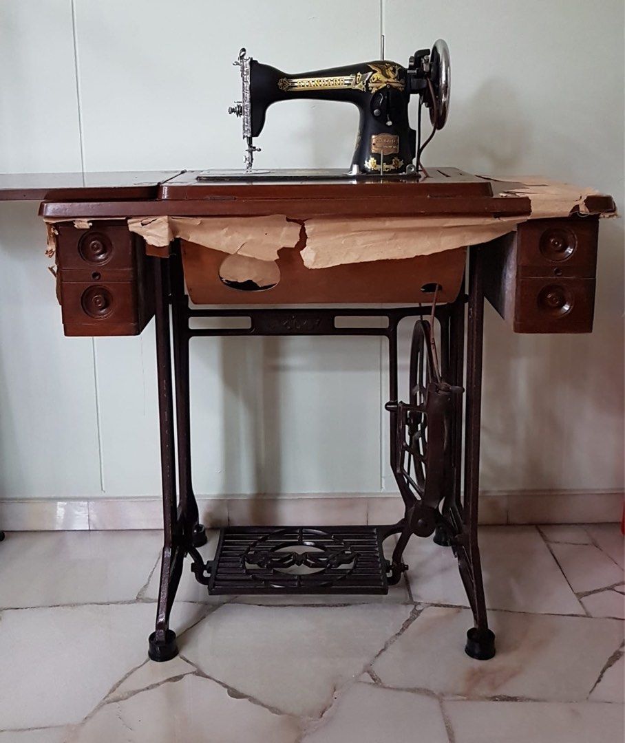 Vintage Standard Brand Sewing Machine, Furniture & Home Living, Home ...