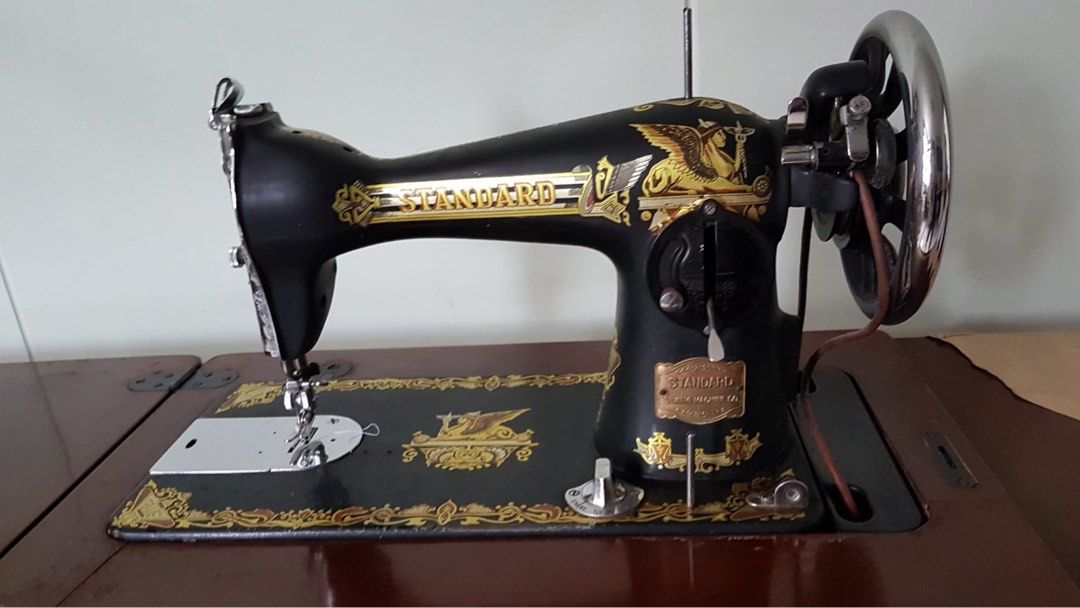 Vintage Standard Brand Sewing Machine, Furniture & Home Living, Home ...