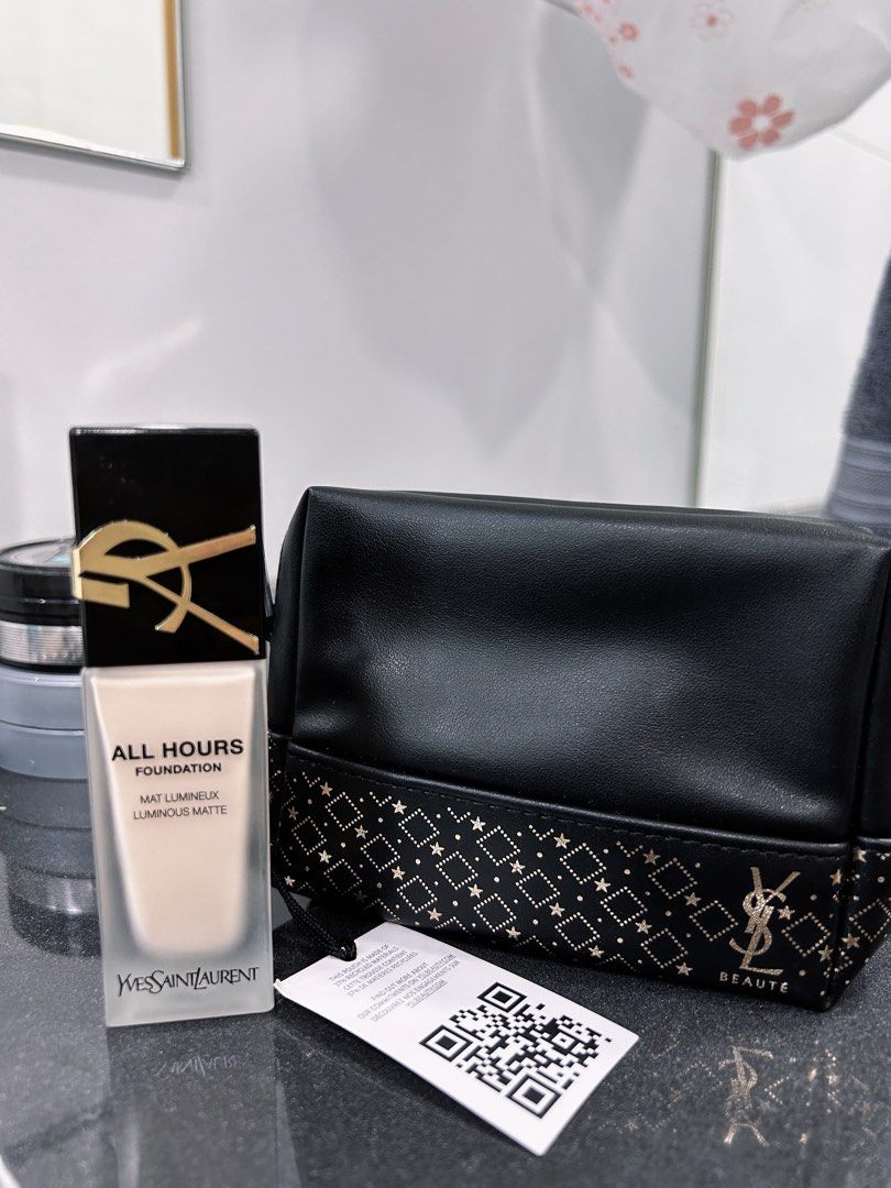YSL all hours foundation LC1 free YSL bag, Beauty & Personal Care, Face ...
