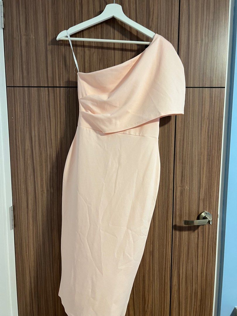 Zalora Pink Toga Dress, Women's Fashion, Dresses & Sets, Evening ...