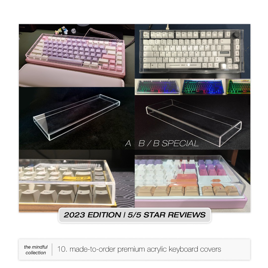 10. Made-to-Order Premium Acrylic Keyboard Covers, Computers & Tech ...