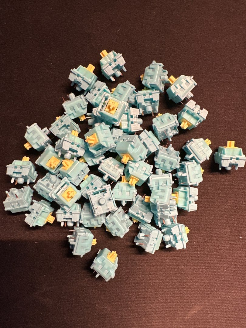 110x KTT Sea Salt Lemon Linear Mechanical Keyboard Switches (lubed ...