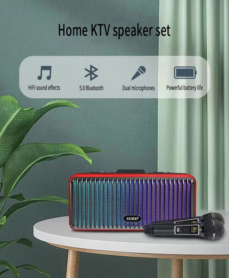 2023 Family Ktv Karaoke Set with Dual Mic Wireless Karaoke Speaker With ...