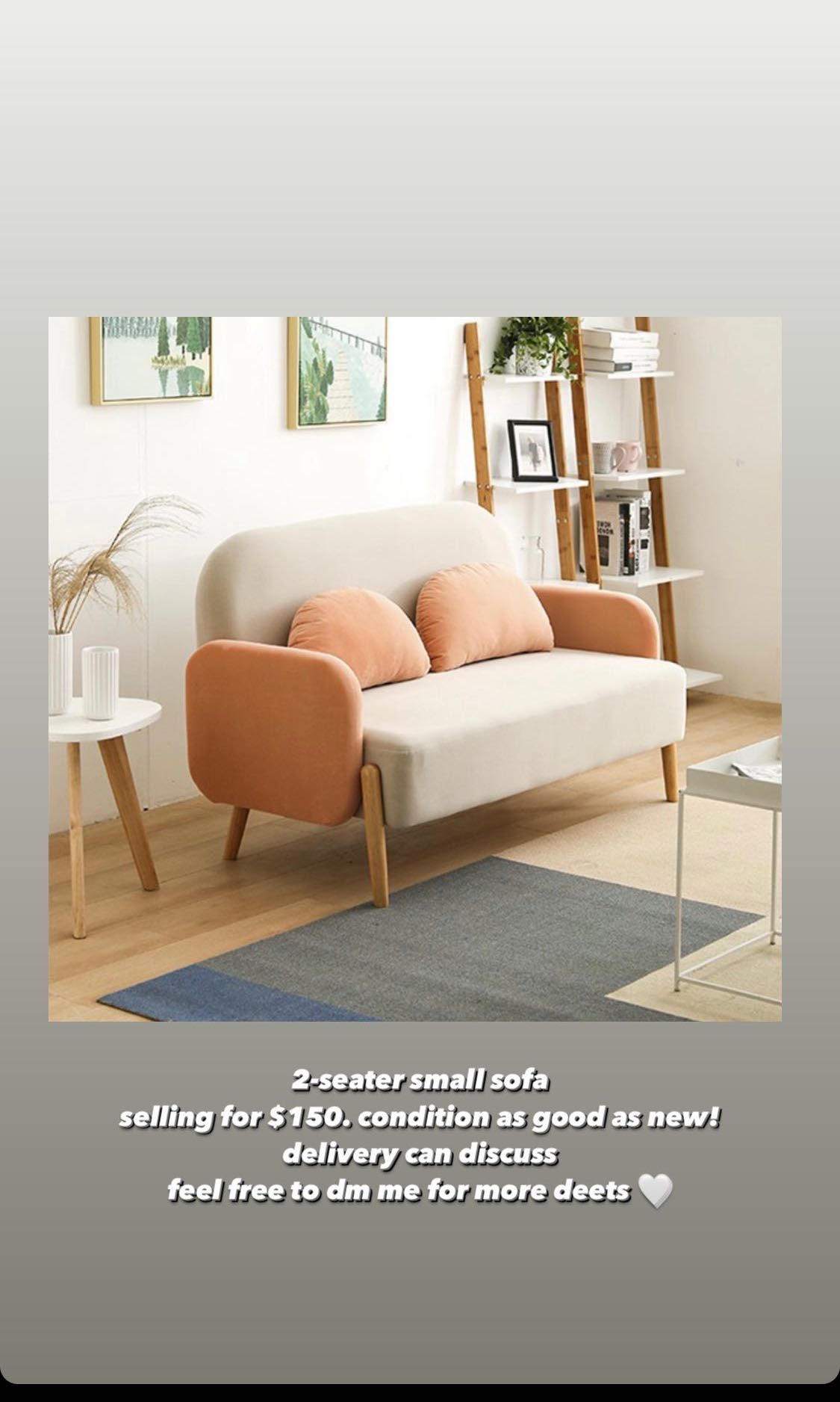 2 seater sofa aesthetic, Furniture & Home Living, Furniture, Sofas on ...