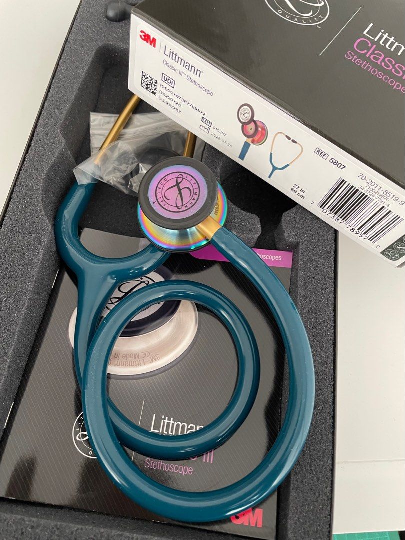 3M Littmann Classic III 5807 Monitoring Stethoscope, Rainbow-Finish ...