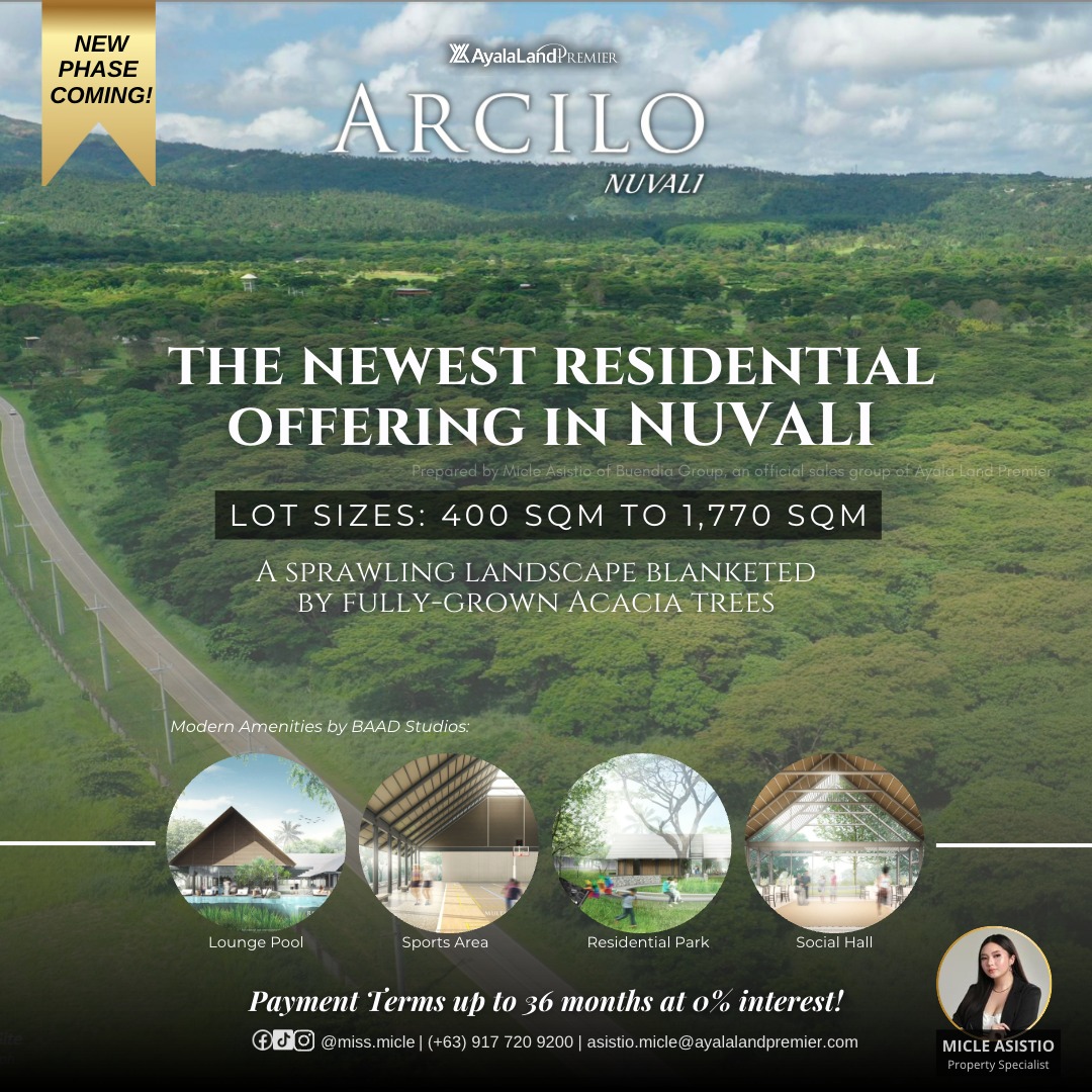 400sqm Nuvali Lot For Sale Installment @ 0% Interest! Arcilo Ayala Land ...
