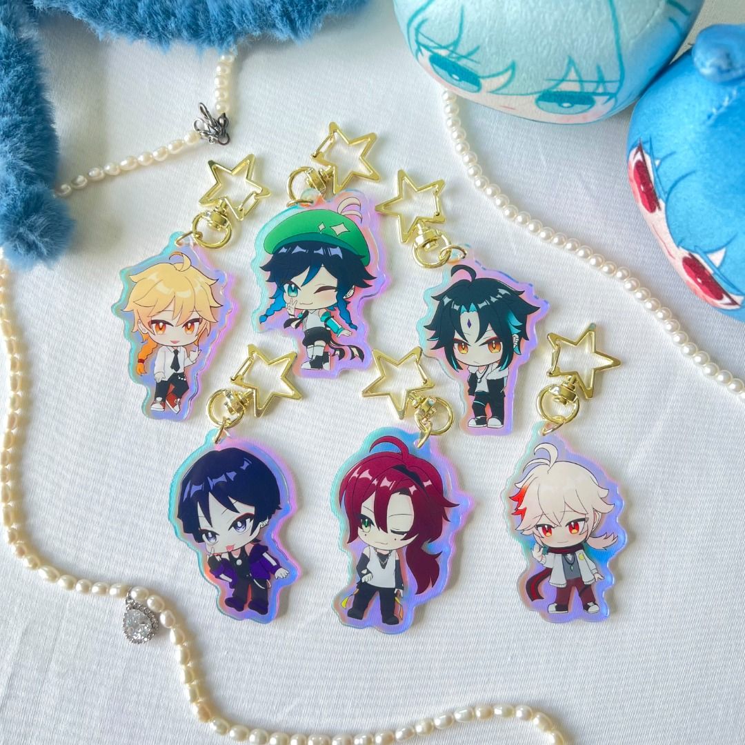 6CM Holo Scaramouche Genshin Impact Keychain, Hobbies & Toys ...