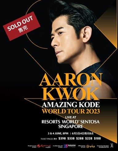 Aaron Kwok Amazing KODE World Tour 2023, Tickets & Vouchers, Event Tickets on Carousell