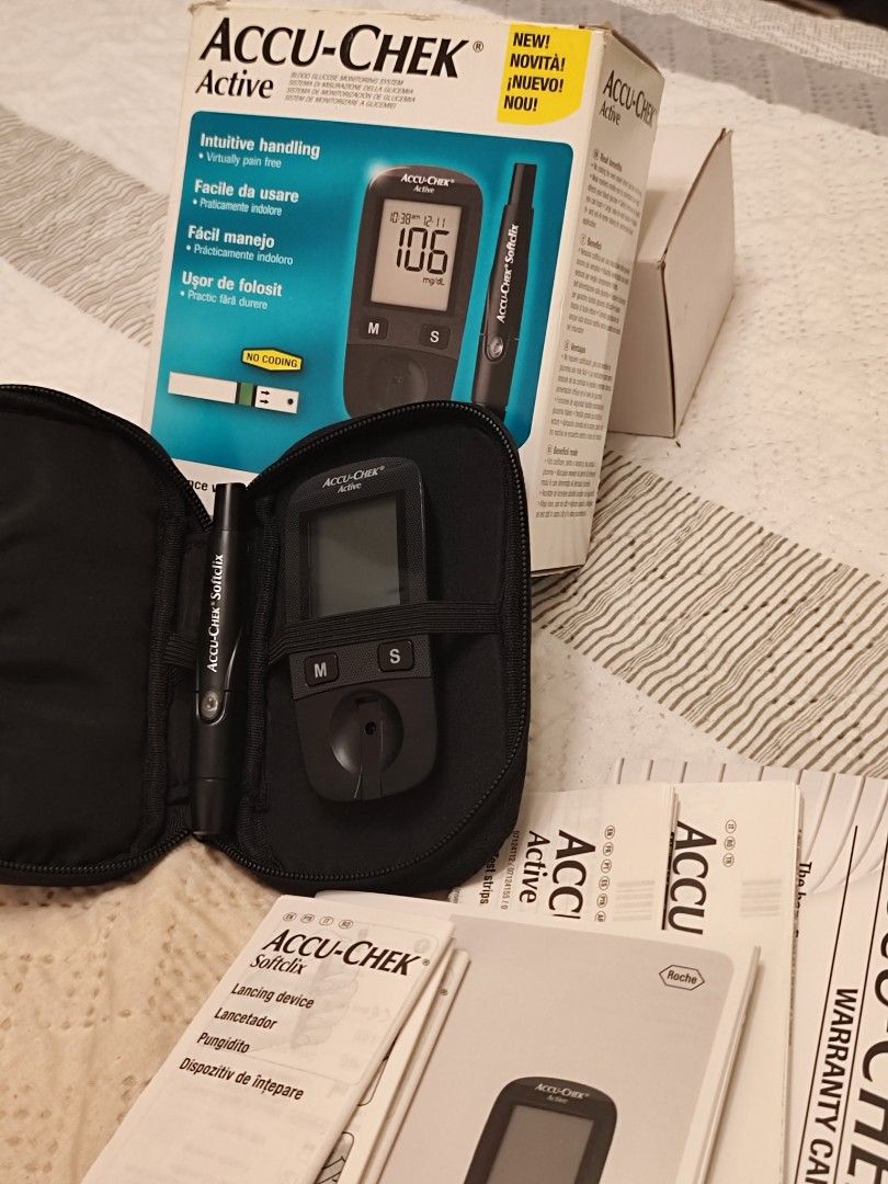 Accu Chek Active Glucometer, Health & Nutrition, Medical Supplies ...