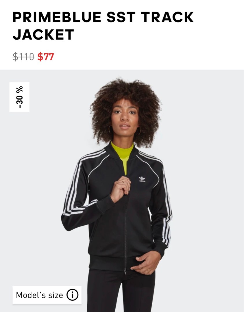 Adidas Primeblue SST Track Jacket, Women's Fashion, Coats, Jackets and ...