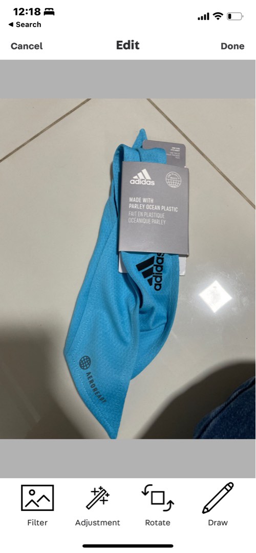 Adidas Ten Tie Headband (TENNIS/AEROREADY), Women's Fashion, Activewear ...