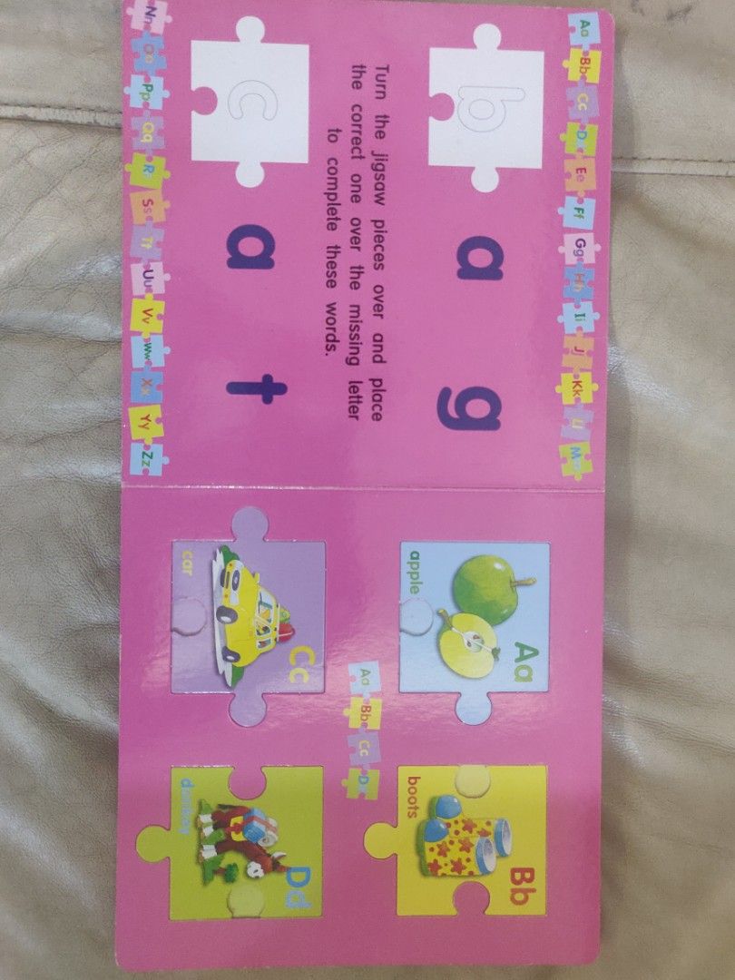Alphabet jigsaw book floor puzzle for toddlers and kids, Hobbies & Toys ...