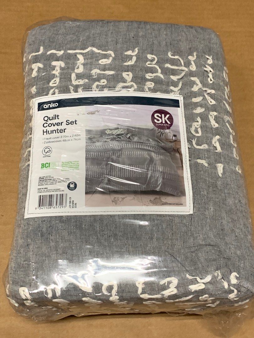 Anko Quilt Cover Set, Hunter, Super King on Carousell