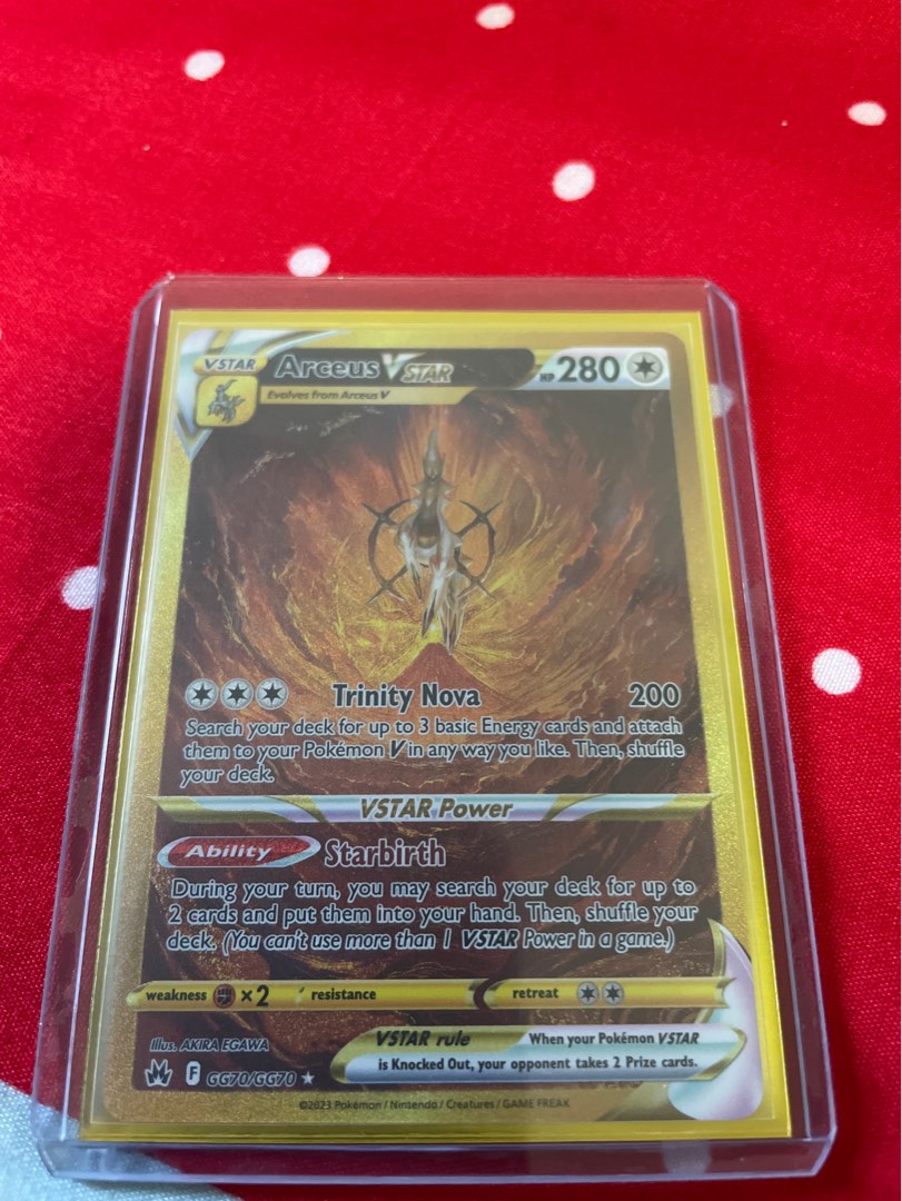 Gold Arceus Vstar, Hobbies & Toys, Toys & Games on Carousell
