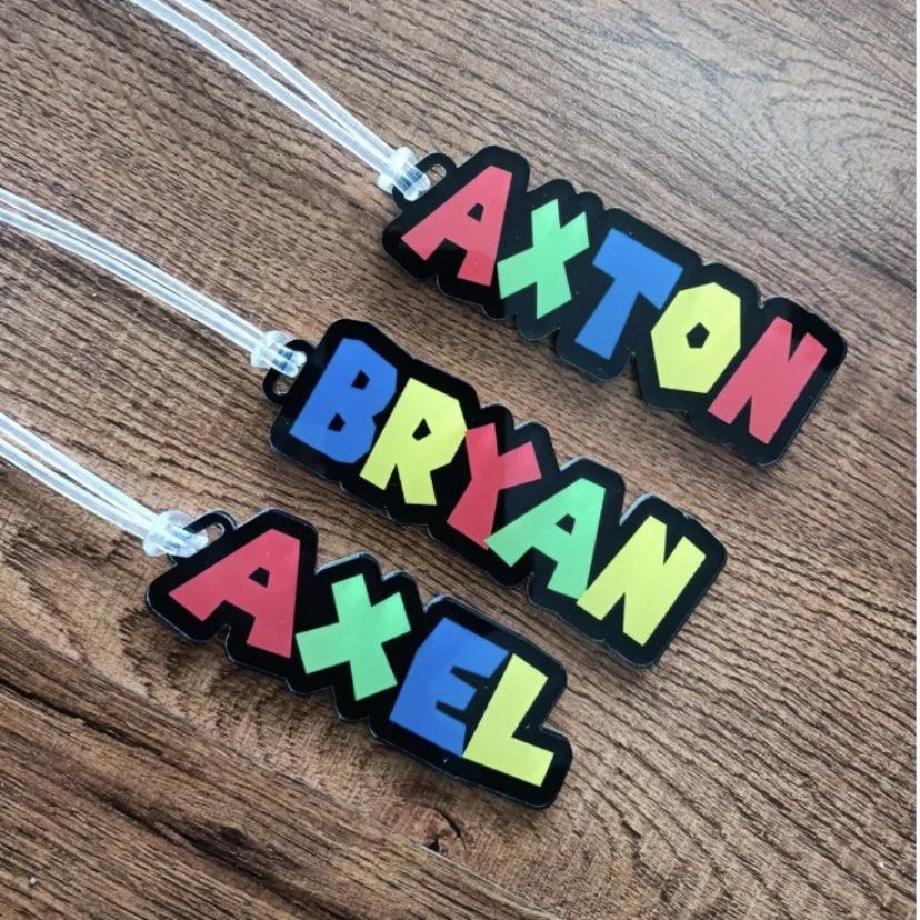 Bag Tag Mario Bros Super Luggage Tag Travel Kids, Hobbies & Toys ...