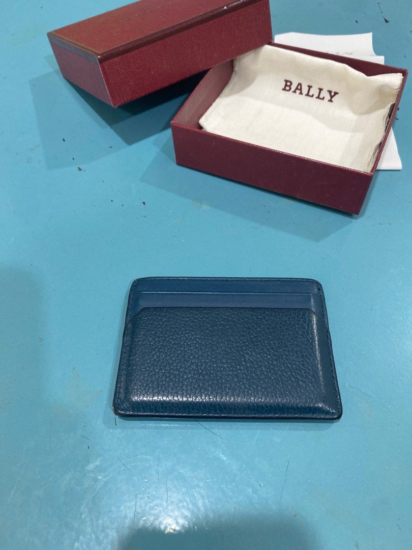 Bally Card Holder Blue, Men's Fashion, Watches & Accessories, Wallets & Card Holders on Carousell