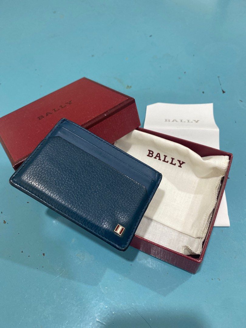 Bally Card Holder Blue, Men's Fashion, Watches & Accessories, Wallets & Card Holders on Carousell