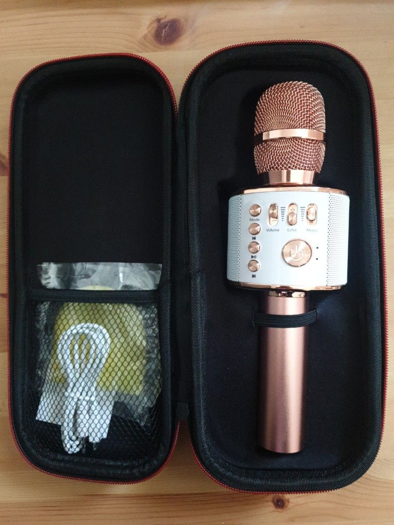 Bluetooth Microphone BONACK Karaoke Mic Rose Gold, Audio, Microphones ...