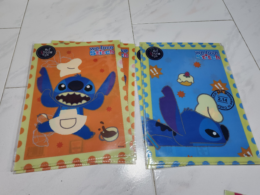 BN disney's stitch L-shaped A4 folder, Hobbies & Toys, Stationery ...