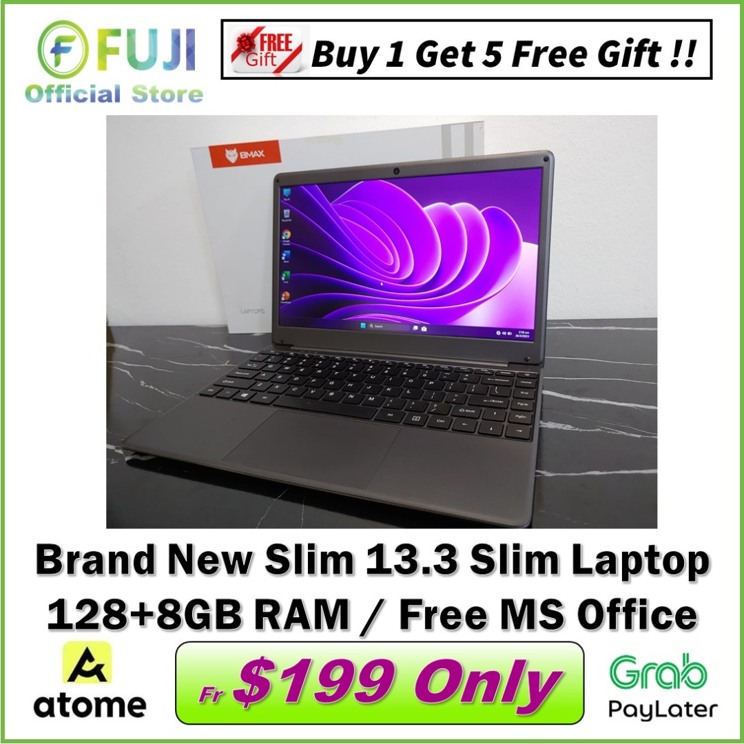 Brand New 13.3 SSD Laptop - 128GB + 8GB RAM - Fast Boot Up - Windows 11 ...