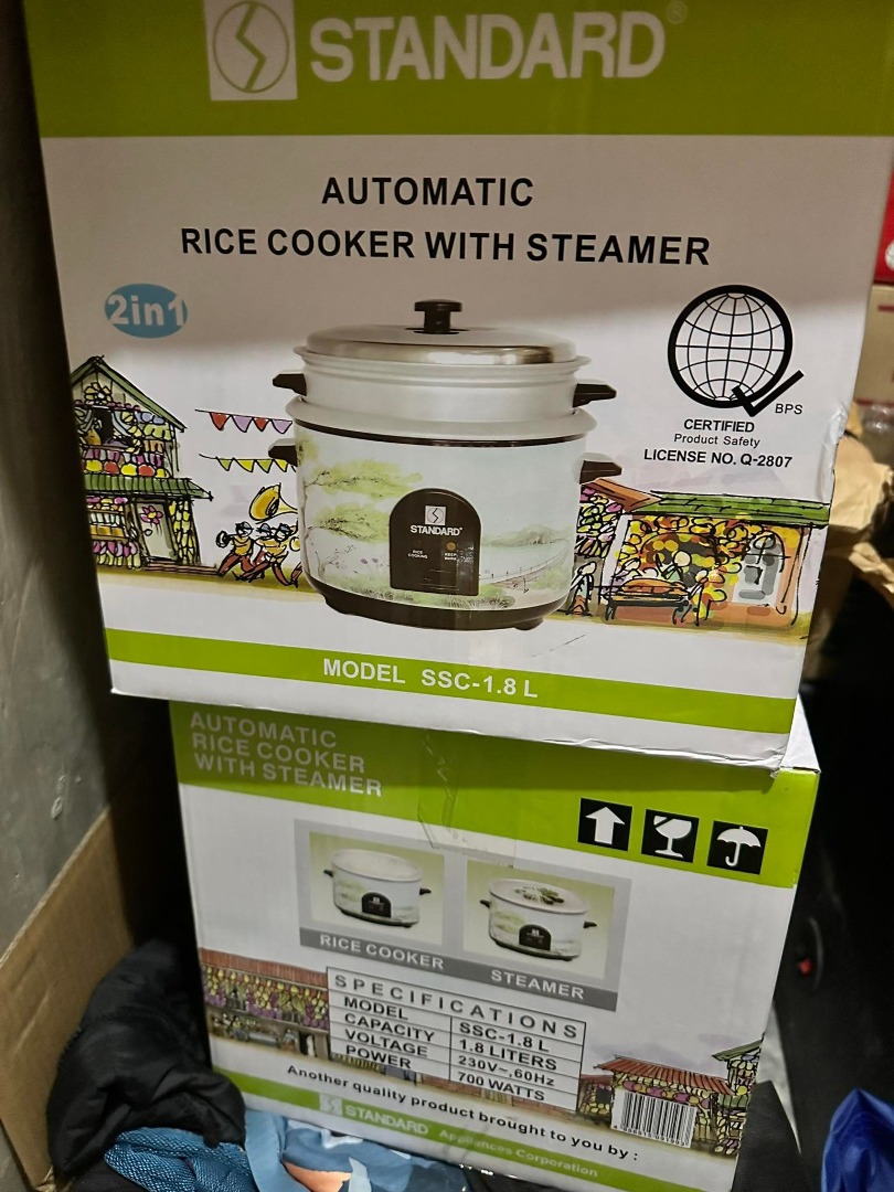 BRAND NEW STANDARD RICE COOKER 1.8L, TV & Home Appliances, Kitchen ...