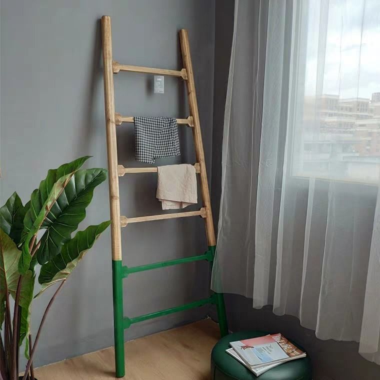 BRYCE Rustic Cedar Wood Ladder Rack, Furniture & Home Living, Home ...