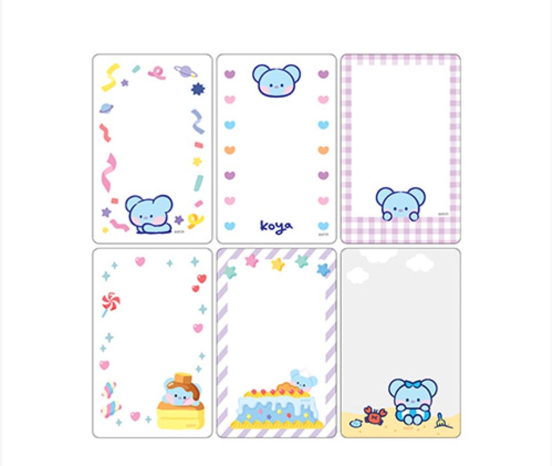 (全新現貨）Bts bt21 chimmy/cooky/rj/tata/koya minini photo card frame set ...